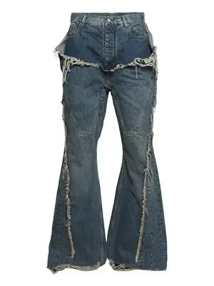 Rick Owens Livered Bootcut Denim Jeans - Blue