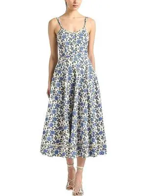 Derek Lam 10 Crosby Adair Printed Dress - Blue Bell