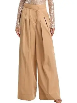 VERONICA BEARD Heron Pleated Wide-Leg Pants