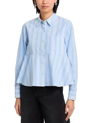 3.1 Phillip Lim Striped Long Sleeve Shirt - Airy Blue
