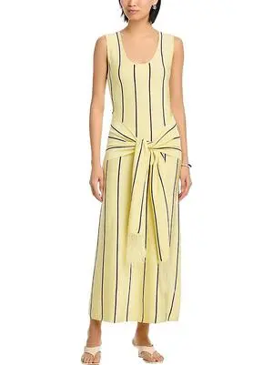3.1 Phillip Lim Striped Midi Tank Dress - Yuzu Multi