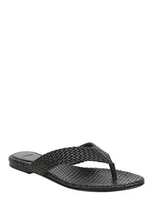 Vince Lotus Thong Sandals - Black