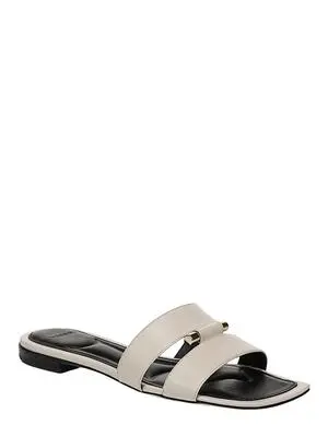 Vince Piper Slides With Metal Detail - Flax