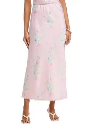 LoveShackFancy Kalo Skirt - Rosy Trellis