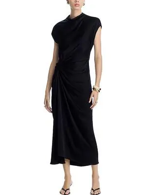 A.L.C. Alma Side Gathered Dress - Black