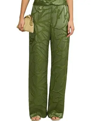 Cult Gaia Sara Silk Pants - Deep Pasture