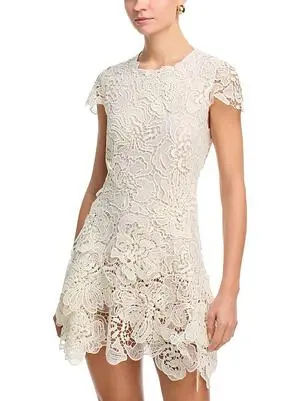 Simkhai Novelle Lace Mini Dress - White