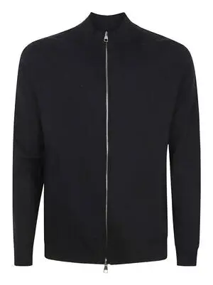 BRETT JOHNSON Zip-front Knit Cardigan - Blue
