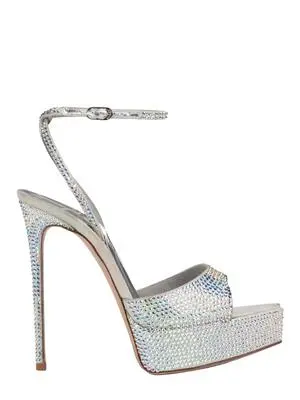 LE SILLA Uma Crystal-Embellished Mules