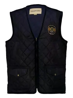 Valentino Garavani Quilted Patched Gilet - Blue