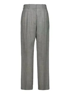 BLAZÉ MILANO Houndstooth Wool Trousers - Black