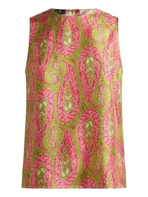 Etro Paisley Foliage Pattern Top - Multicolour