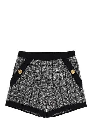 BALMAIN Cotton Tweed Shorts