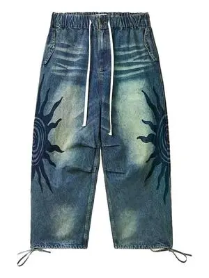 VALE FOREVER Sun-motif Jeans - Blue