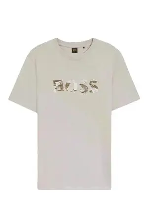 BOSS Regular-fit T-shirt In Cotton Jersey - Grey