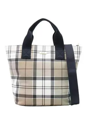 Barbour Maisy Tartan Tote Bag - White
