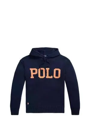 Polo Ralph Lauren Intarsia Knitted Hoodie - Blue