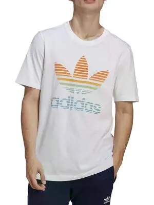 Adidas Ombre Trefoil T-shirt - White