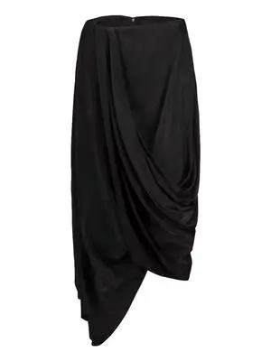 MAISON MARGIELA Draped Midi Skirt - Black