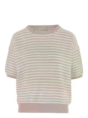 Bruno Manetti Striped Crew-neck Sweater - Neutrals
