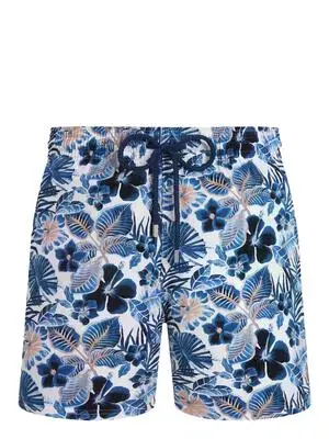 Vilebrequin Floral-print Swim Shorts - White