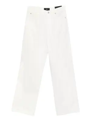 7 For All Mankind Button-fastening Straight Leg Jeans - White