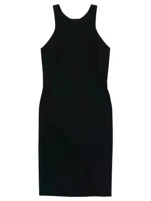 Patrizia Pepe Fitted Midi Dress - Black