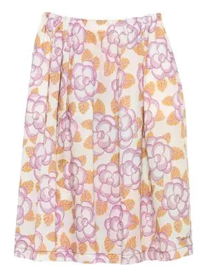 Marni Floral-print Midi Skirt - Neutrals