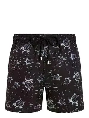 Vilebrequin Turtle-print Drawstring Shorts - Black