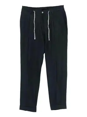 BARBA NAPOLI Drawstring Cuffed Trousers - Blue