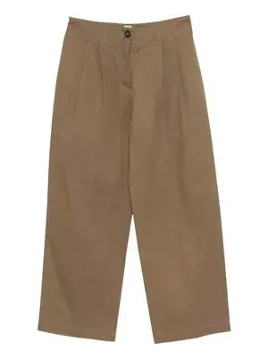 TOTEME Relaxed Pleated Trousers - Brown