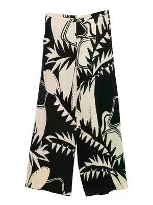 Poupette St Barth Clea Print-detail Palazzo Pants - Neutrals