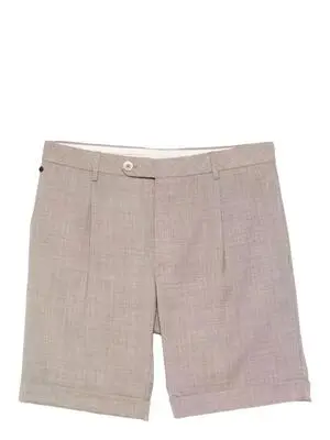 GTA Pleated Buttoned Shorts - Neutrals
