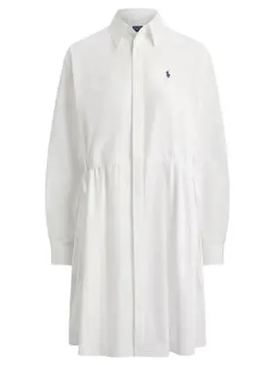 Polo Ralph Lauren Margo Long-sleeved Shirt Dress - White