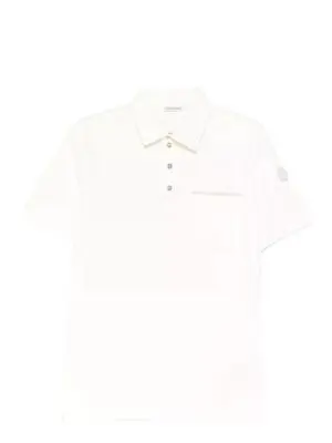 Moncler Cotton Pocket Polo Shirt - White