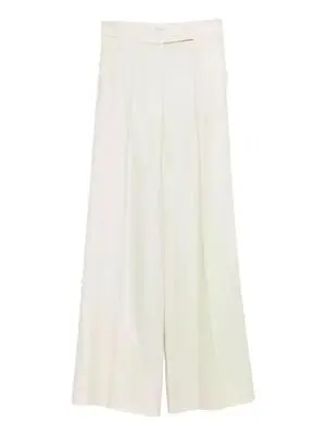 Max Mara Pleated Palazzo Pants - Neutrals