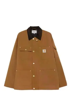 Carhartt Work In Progress Clapton Corduroy-collar Pocket Jacket - Brown