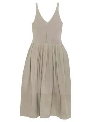 CFCL Rivulet V-neck Sleeveless Dress - Neutrals