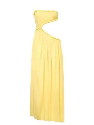 STOLEN STORES Selene Draped Maxi Dress - Yellow