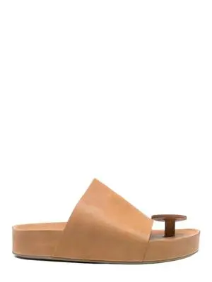UMA WANG Open-toe Leather Sandals - Brown