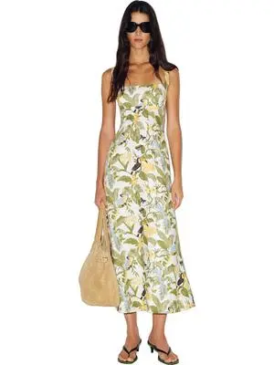 REFORMATION Sabine Linen Maxi Dress - Ivory