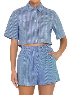 SANS FAFF Biarritz Striped Shirt - Blue