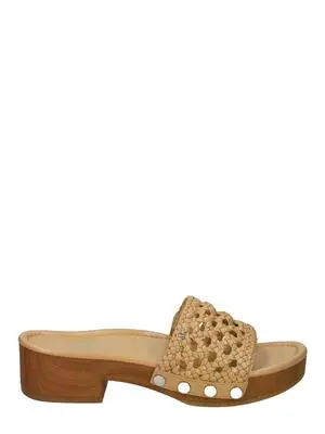 Michael Kors Woven Studded Sandals - Neutrals