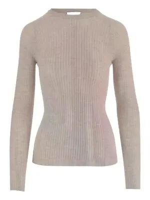 SA SU PHI Long-sleeved Ribbed T-shirt - Neutrals