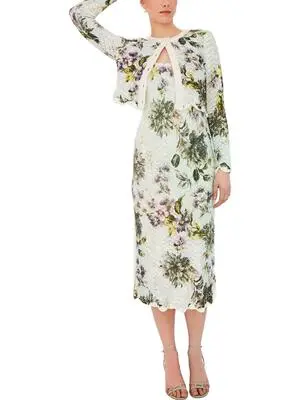 Cara Cara Orel Floral-print Midi Dress - Blue