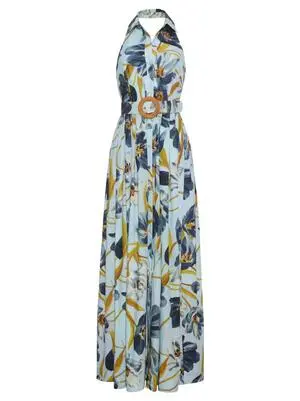Cara Cara Quentin Floral Belted Dress - Blue