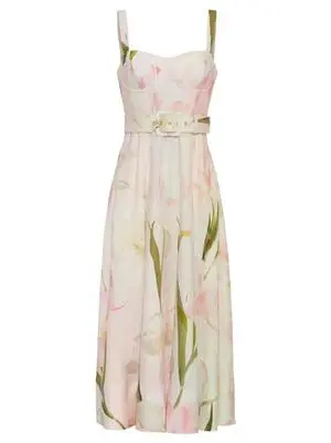 Cara Cara Calypso Bustier Floral-print Dress - Pink