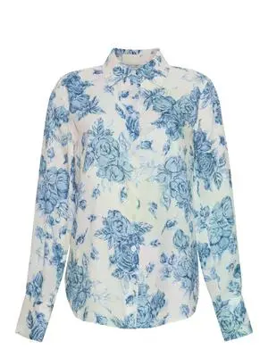 Cara Cara Floral-print Button-down Shirt - Neutrals
