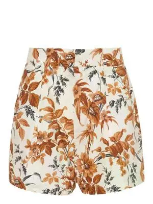 Cara Cara Palmer Floral-print Shorts - Neutrals