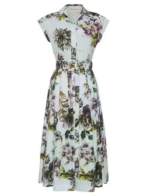 Cara Cara Octavia Floral-print Midi Dress - Blue